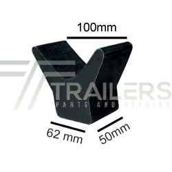 3” Rubber V Block Black Bore | Trailers Parts & Repairs